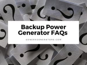 Backup Power Generator FAQs - GenerX Generators